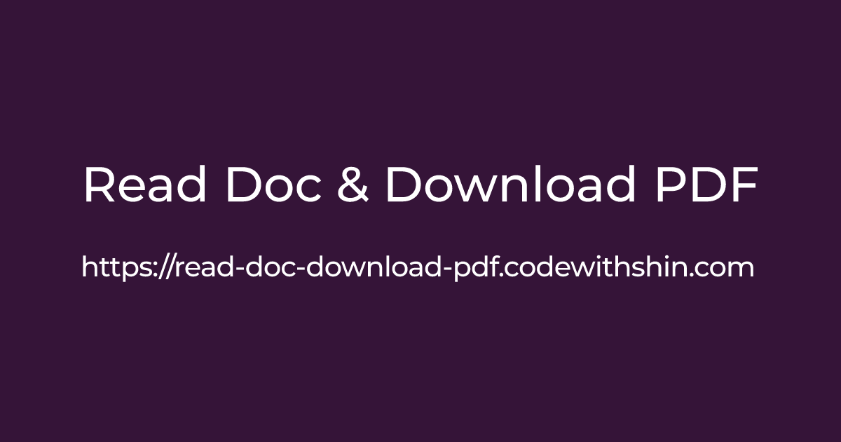Read doc and download PDF