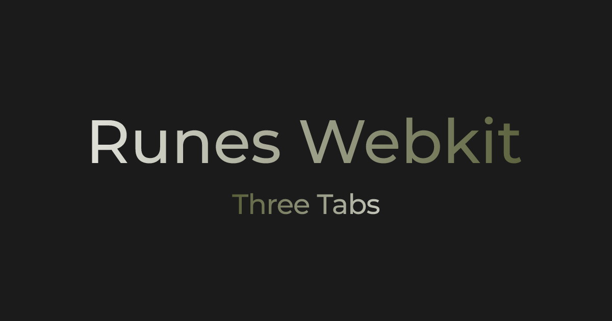 Three Tabs example - Runes Webkit