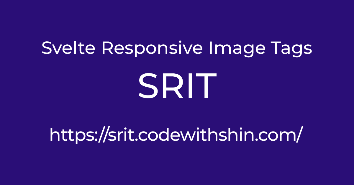 Svelte Responsive Image Tags