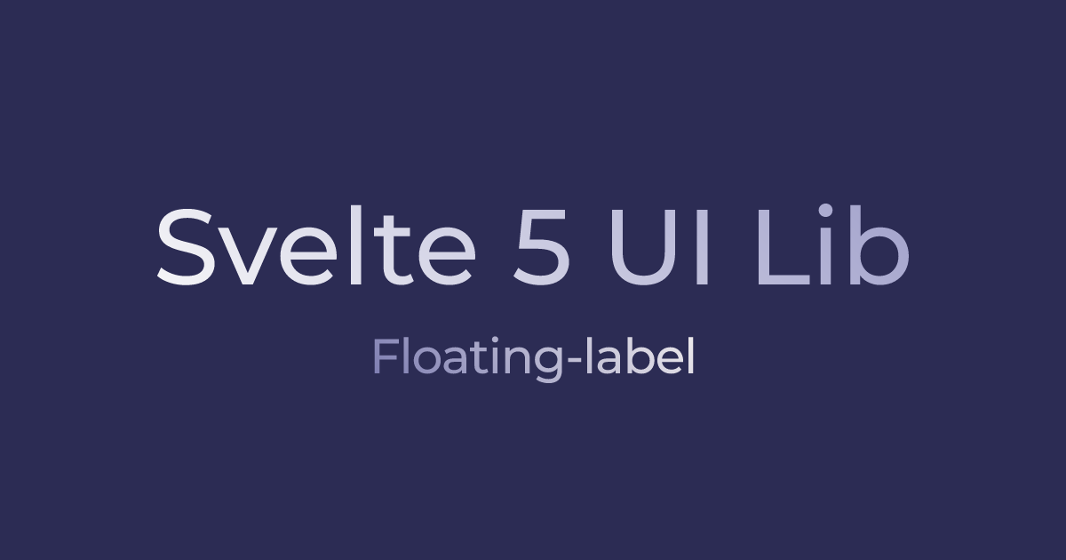 Svelte 5 Ui Lib