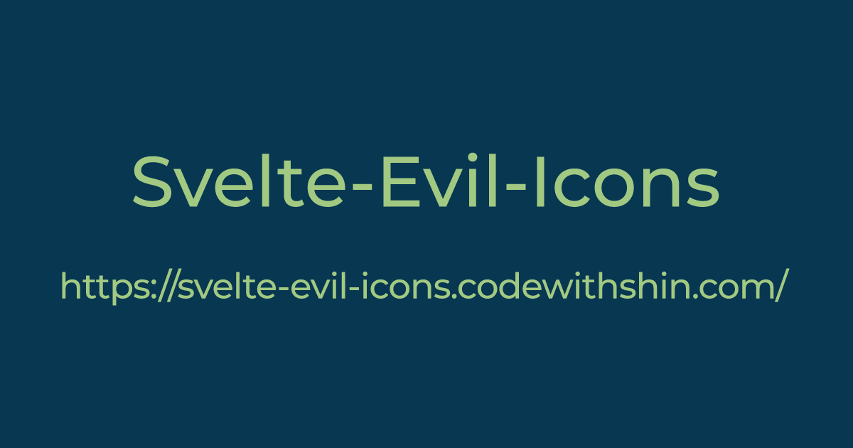 Svelte Evil Icons Svelte Evil Icons